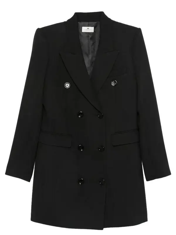Elisabetta Franchi Double-breasted Mini Dress - Black