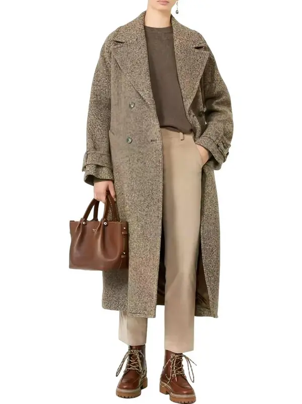 Max Mara Double-breasted Belted Coat - Brown