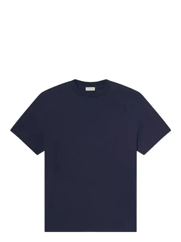 FRAME Crew-neck Cotton T-shirt - Blue