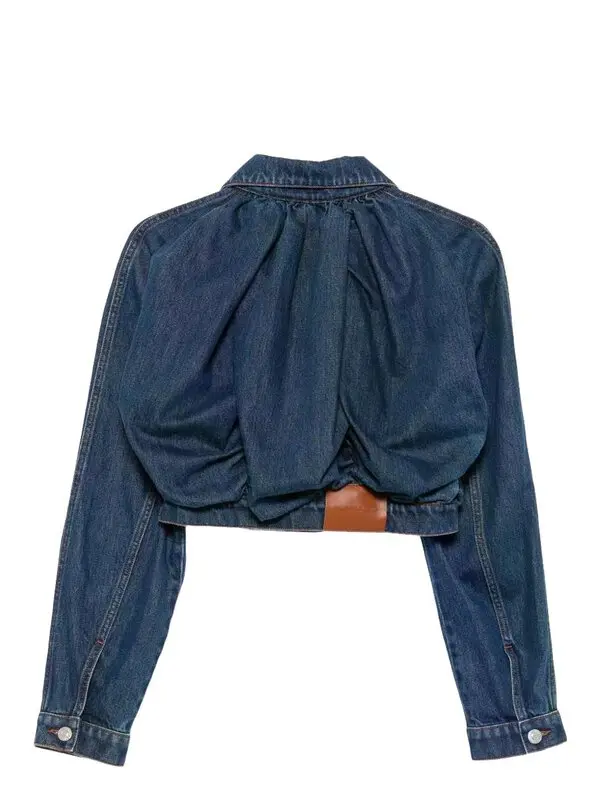Viktor & Rolf Pumpkin Cropped Denim Jacket - Blue