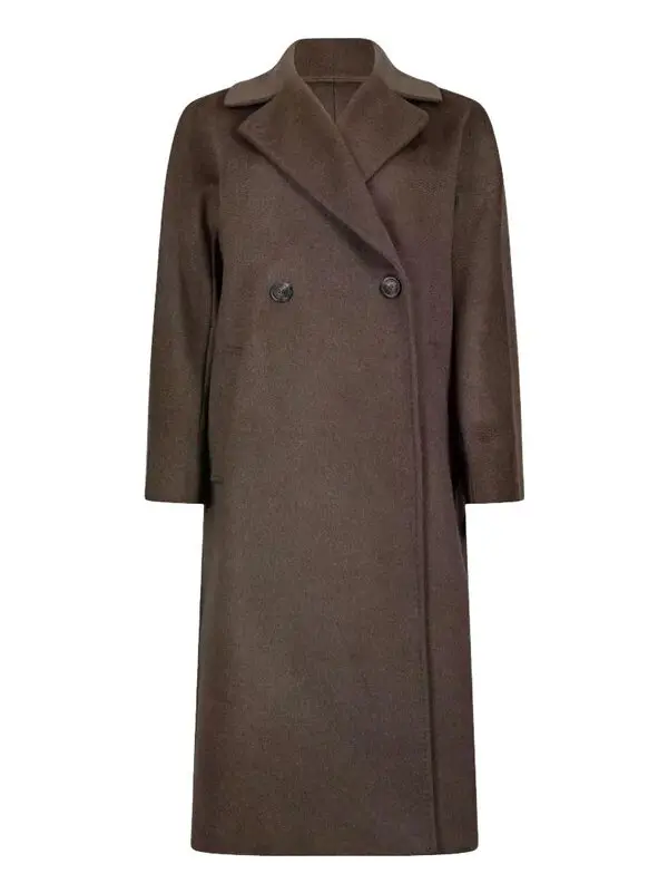 Max Mara Double-breasted Belted Coat - Brown