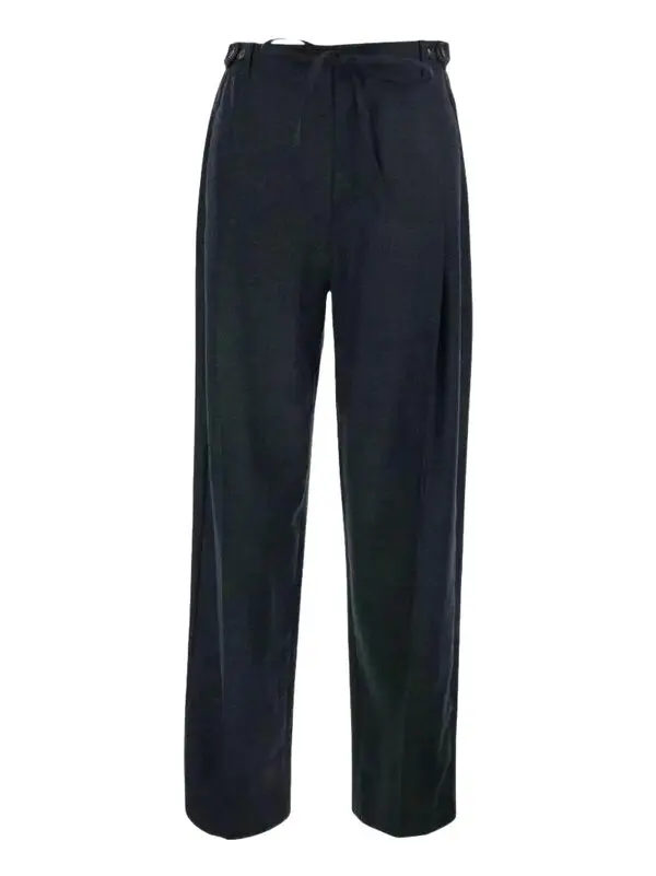 TELA Pleated Tie-waist Trousers - Blue