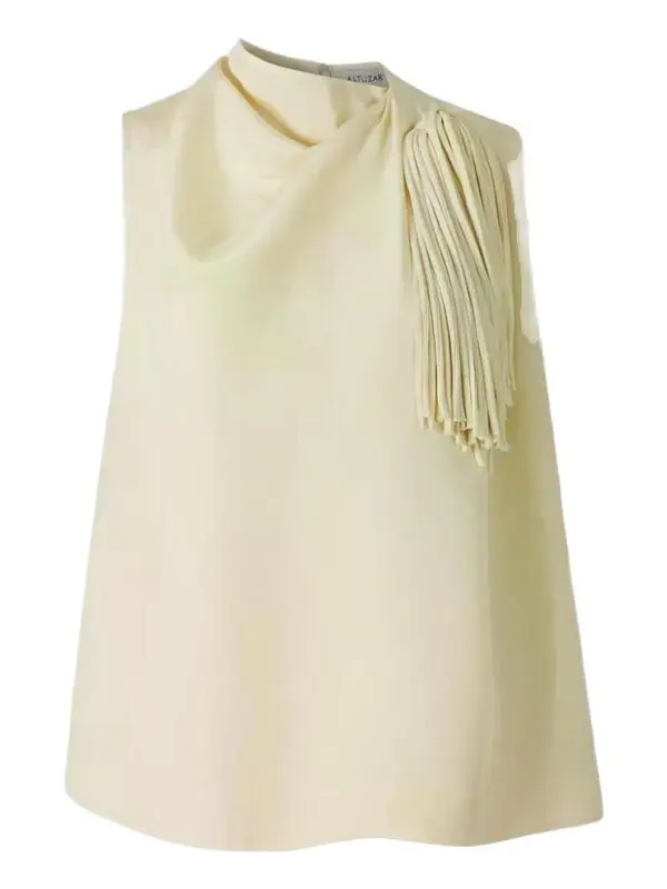 Altuzarra Alden Fringe-detail Draped Blouse - Neutrals