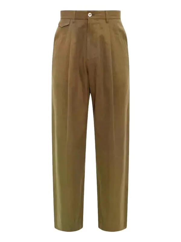 Paul Smith Pleated Straight-leg Trousers - Brown