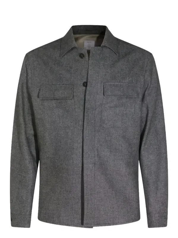 Eleventy Flap-pocket Shirt Jacket - Grey