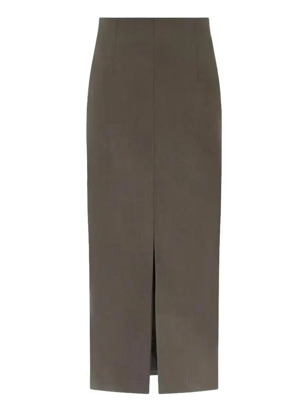 Paul & Shark Front-slit Pencil Midi Skirt - Brown