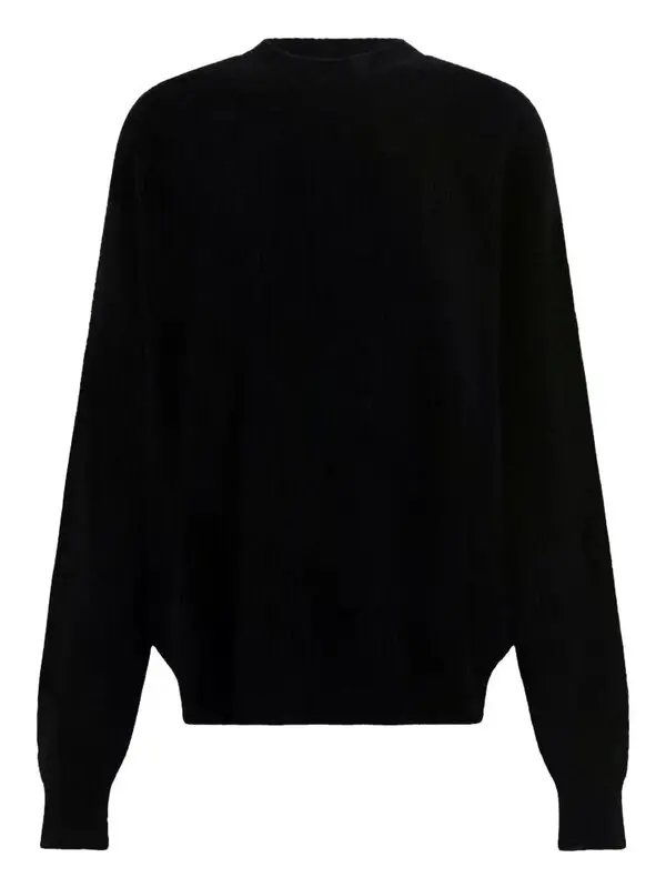 UMA WANG Ribbed-knit Crew-neck Sweater - Black