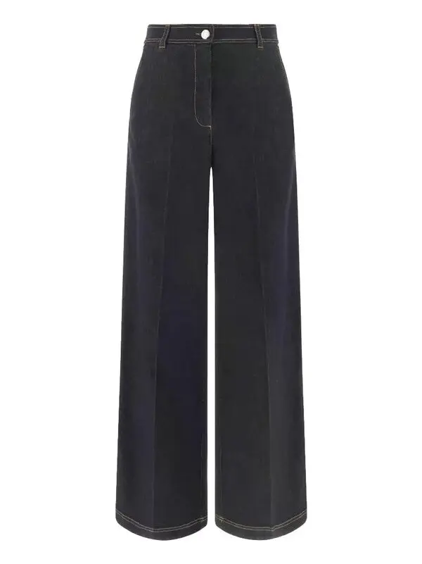 Paul & Shark Contrast-stitch Wide-leg Jeans - Blue