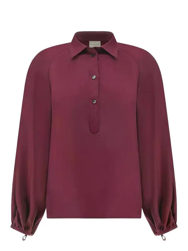 Paul & Shark Raglan-sleeve Silk Blouse - Red