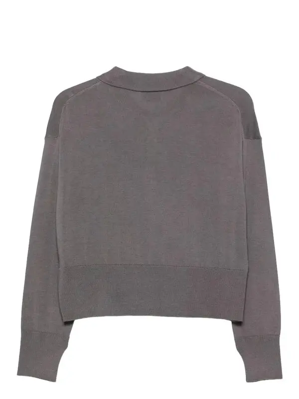 DANIELE FIESOLI Merino-wool Knitted Polo Top - Grey