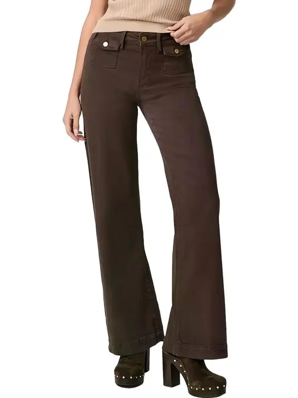 Paige Lennah Patch-pocket Jeans - Brown