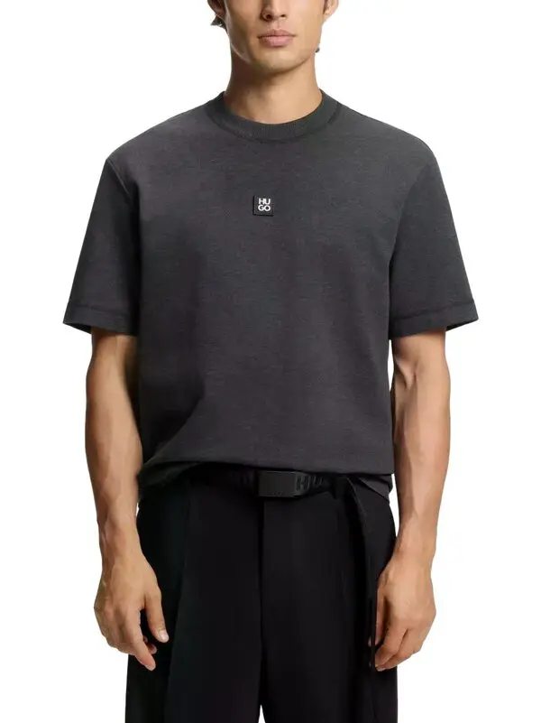 Hugo Dilanso Logo-patch T-shirt - Grey