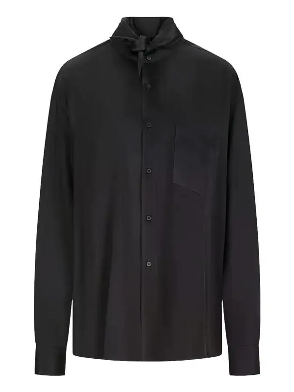 DARKPARK Meg Detachable-foulard Shirt - Black