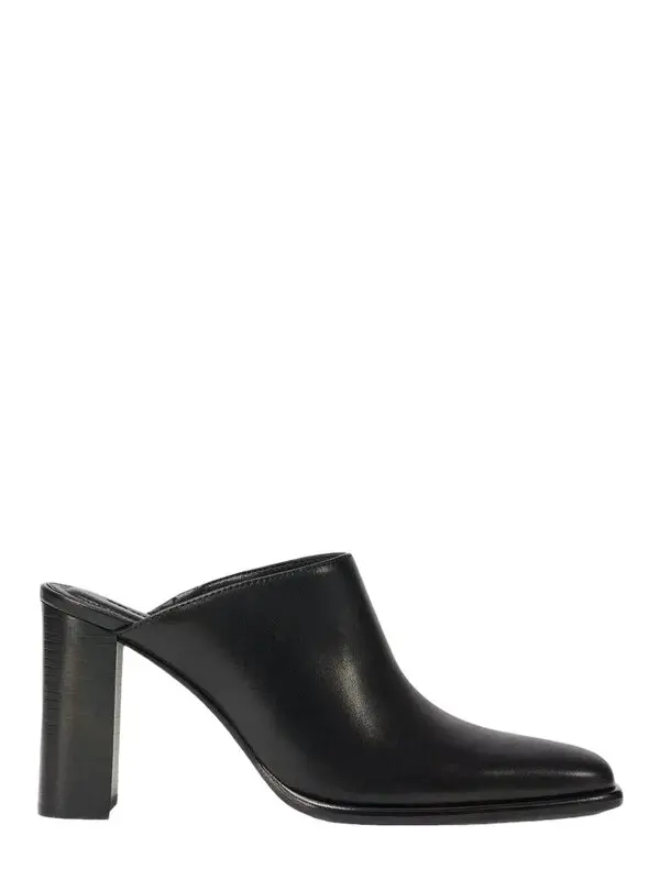 Simkhai Carolyn Leather Mules - Black