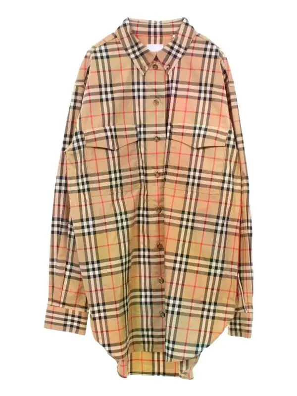 Burberry Nova Check Long-sleeve Shirt - Neutrals