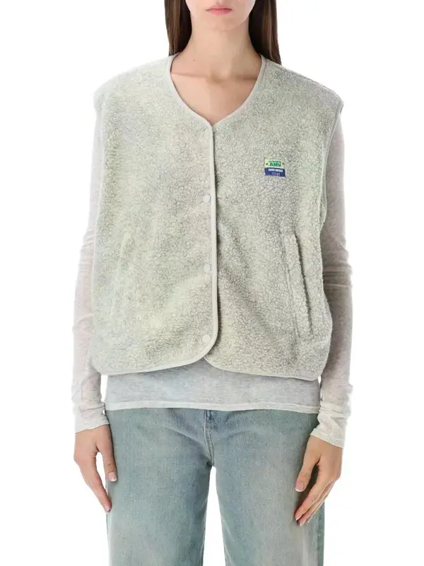 American Vintage Hoktown Fleece Vest - Grey