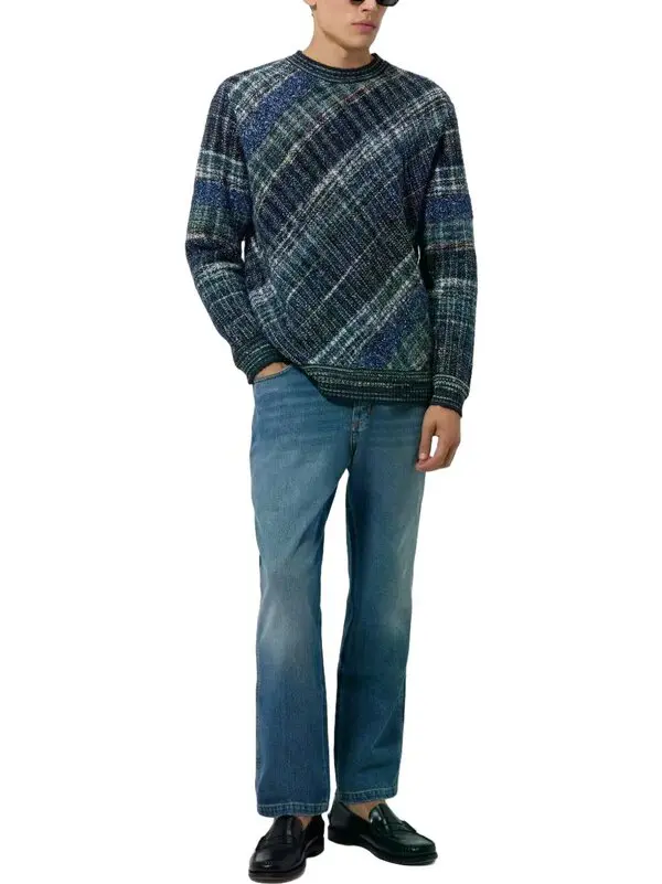 Missoni Wool-blend Macro-check Pullover - Blue