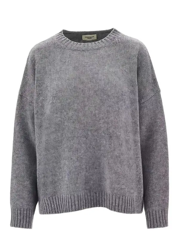 Max Mara Crew-neck Drop-shoulder Sweater - Grey