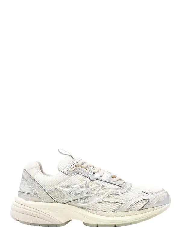 Amiri M-tech Metallic Leather Sneakers - White