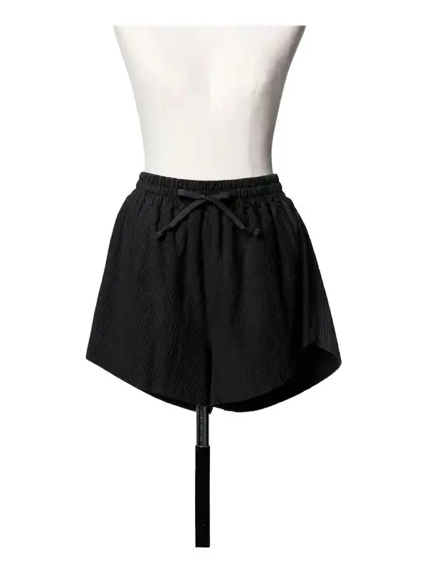MULLER OF YOSHIOKUBO Bumpy Drawstring-waist Shorts - Black