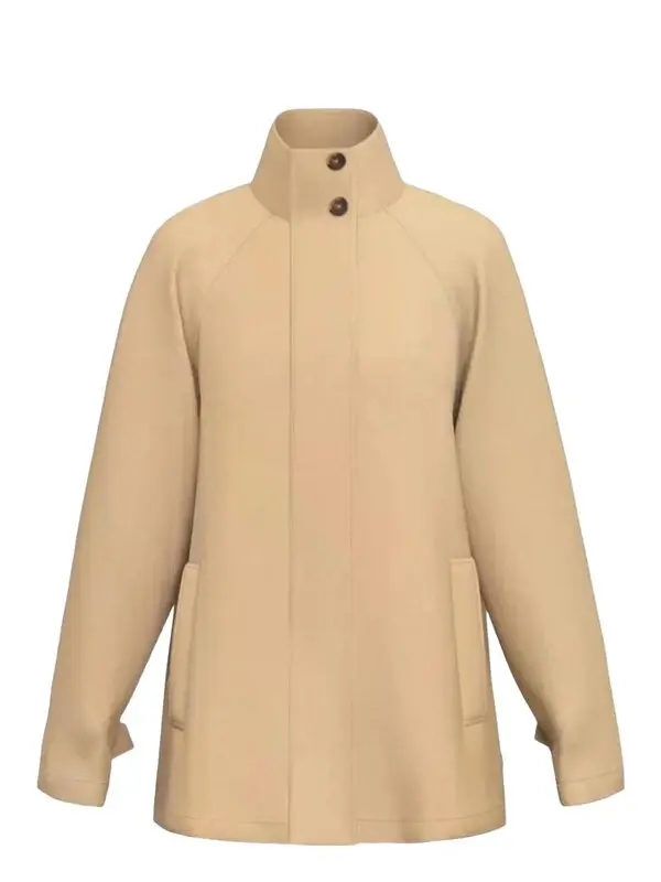 EMME High-neck Raglan-sleeve Raincoat - Neutrals
