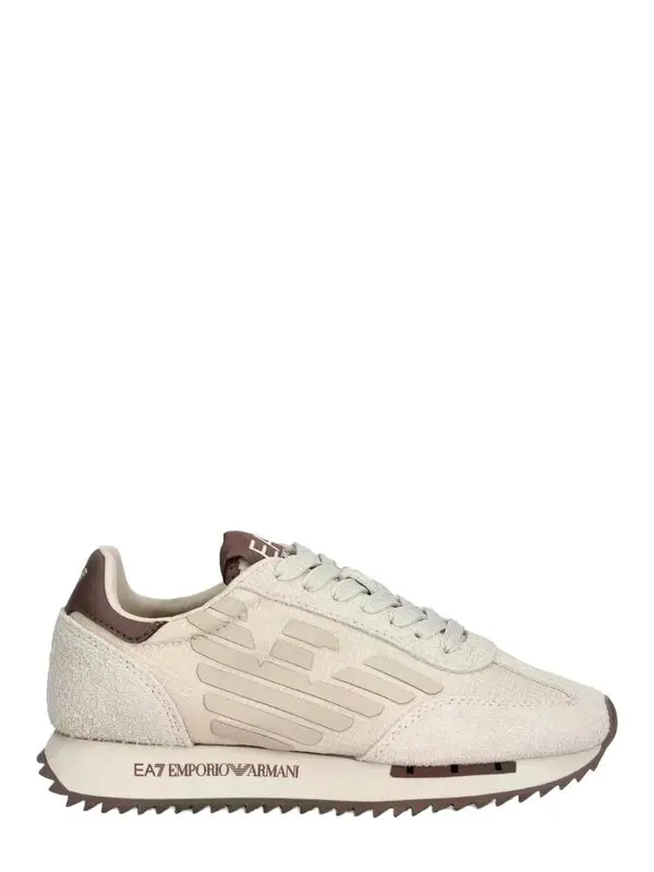 EA7 Logo-patch Panelled Sneakers - Neutrals
