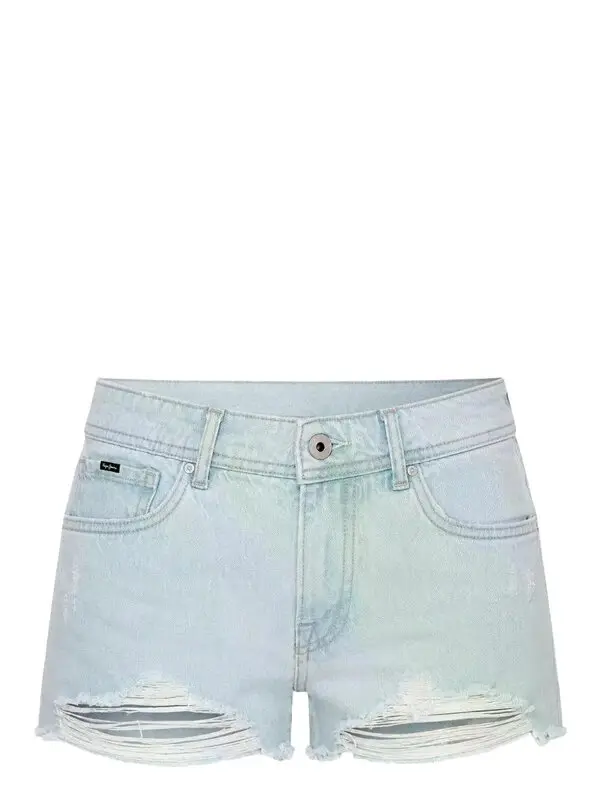 Pepe Jeans Distressed-finish Denim Shorts - Blue
