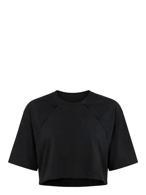 LITKOVSKA Pleated Cropped T-shirt - Black