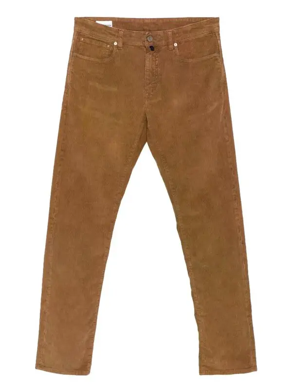 Incotex Corduroy Straight-leg Trousers - Brown