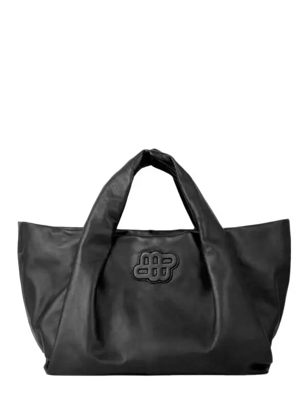 Munthe Lix Logo-patch Tote Bag - Black