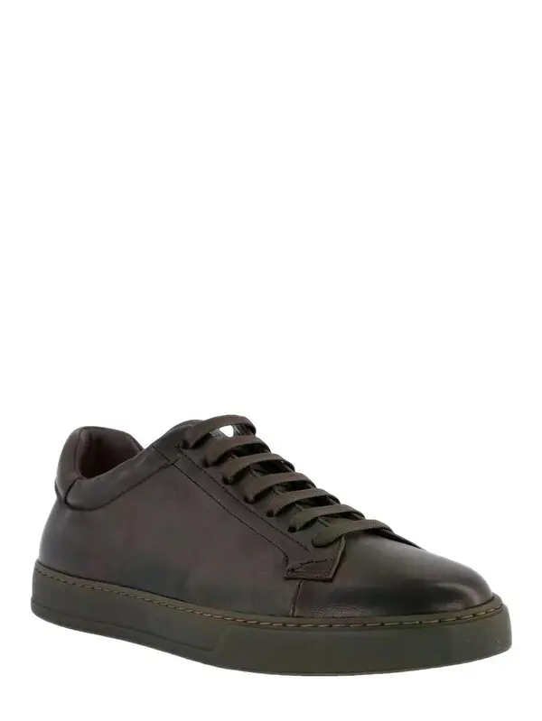 DOUCAL'S Leather Low-top Sneakers - Brown