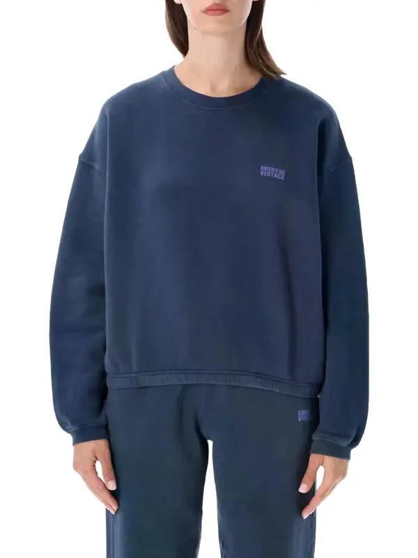 American Vintage Izubird Logo-print Sweatshirt - Blue