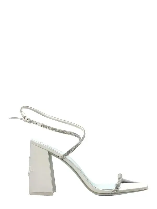 Kate Spade New York Say I Do Crystal-embellished Block-heel Sandals - Silver