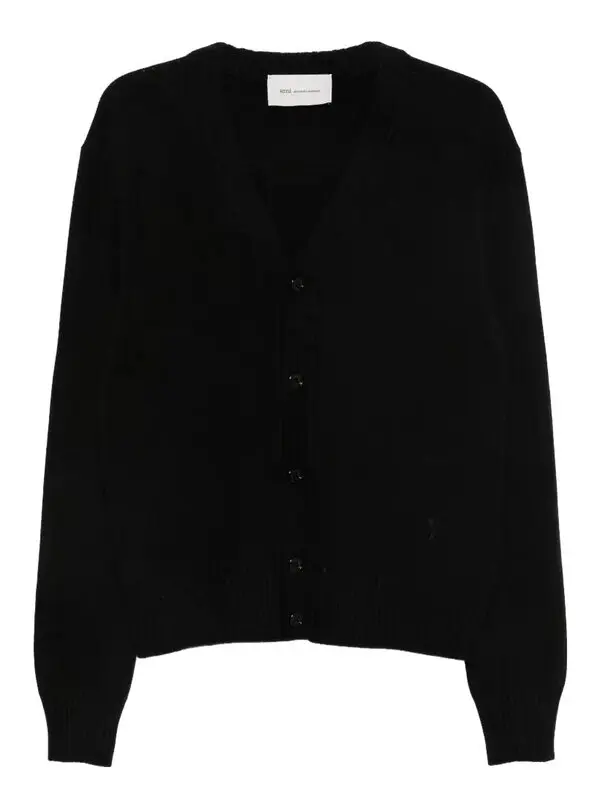AMI Paris De Coeur Cardigan - Black