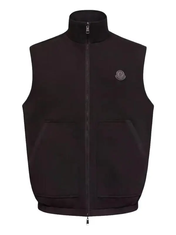 Moncler Reversible Zip-up Vest - Black