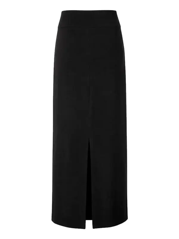 Frank Lyman Slit-detail Midi Skirt - Black