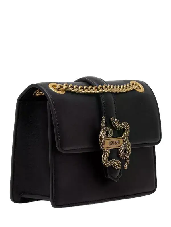 Just Cavalli Snake-plaque Mini Bag - Black