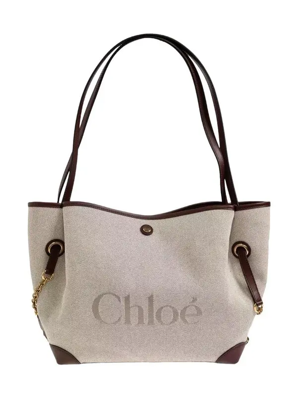 Chloé Clover Double-carry Canvas Bag - Neutrals