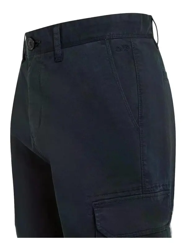 SUN 68 Logo-embroidered Cargo Shorts - Blue