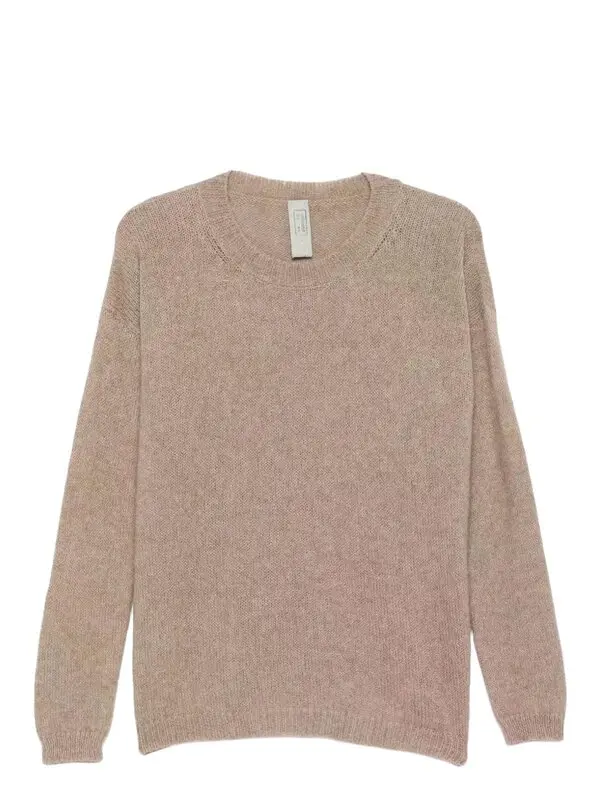 PRIVATE 0204 Drop-shoulder Long-sleeve Sweater - Neutrals