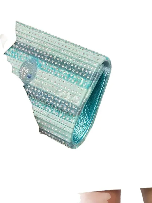 Kurt Geiger Eagle Crystal-embellished Clutch Bag - Blue