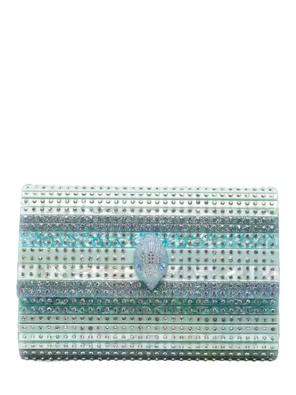 Kurt Geiger Eagle Crystal-embellished Clutch Bag - Blue