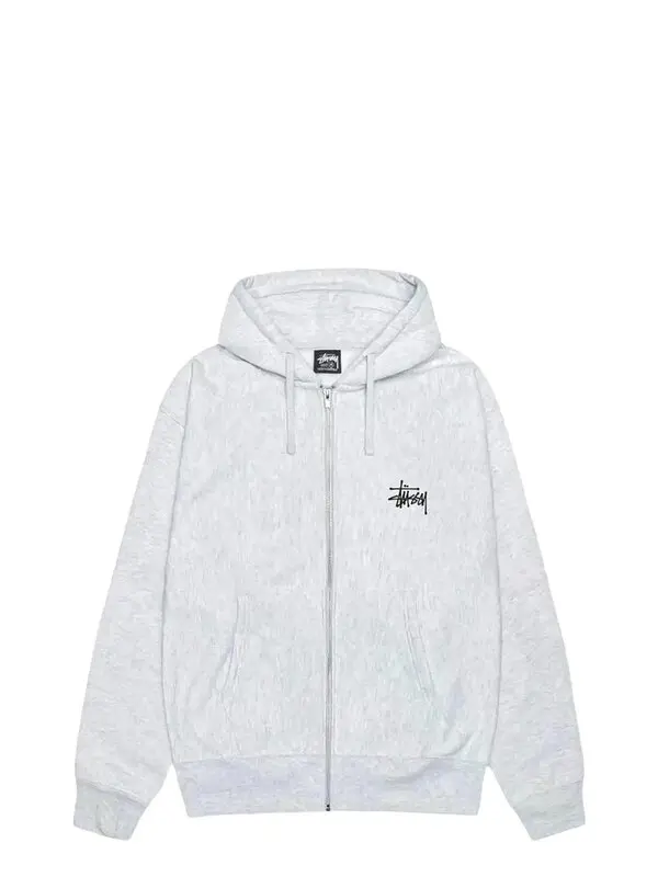 StÜssy Logo-print Zip-fastening Hoodie - Grey