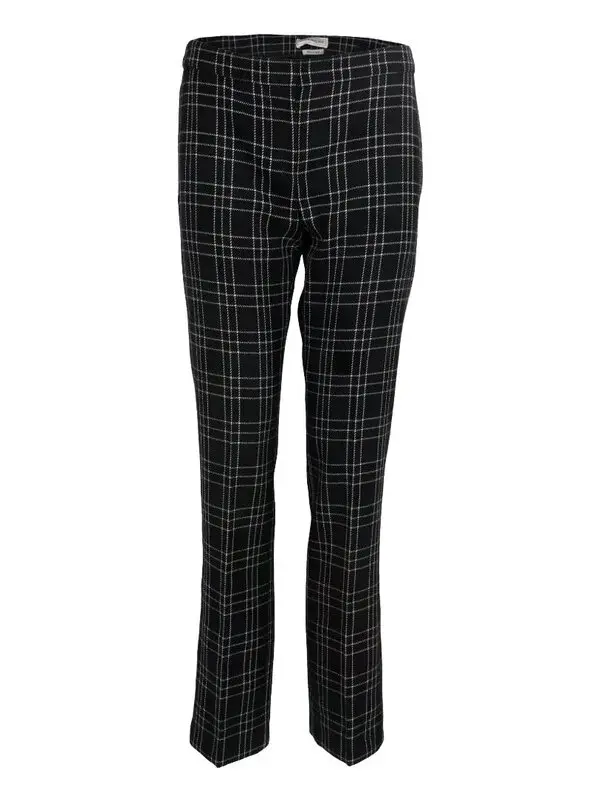 Alexander McQueen Checked Wool Trousers - Black