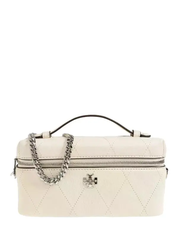 Tory Burch Charlie Quilted Vanity Case - Neutrals