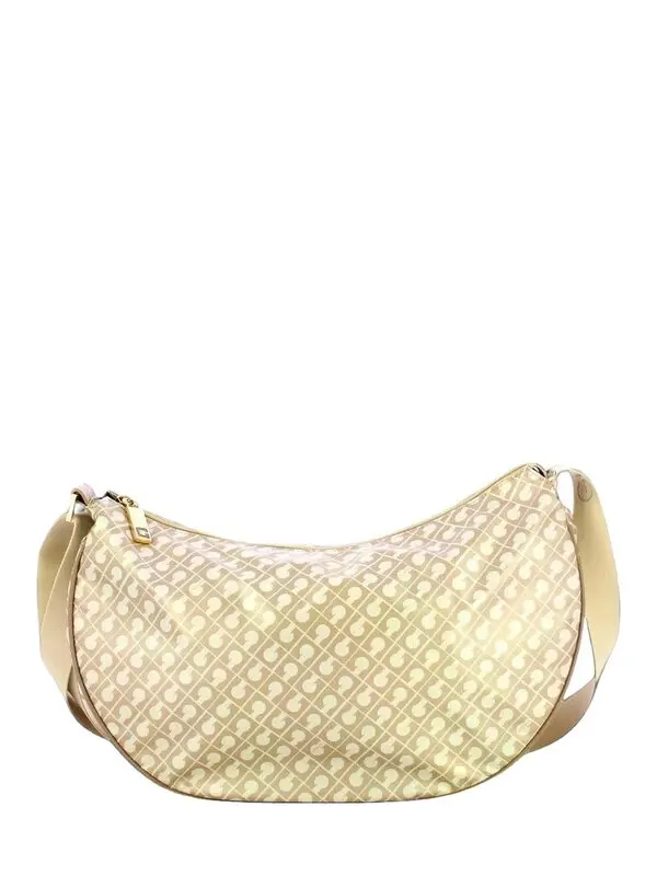 GHERARDINI Small Monogram-print Shoulder Bag - Neutrals