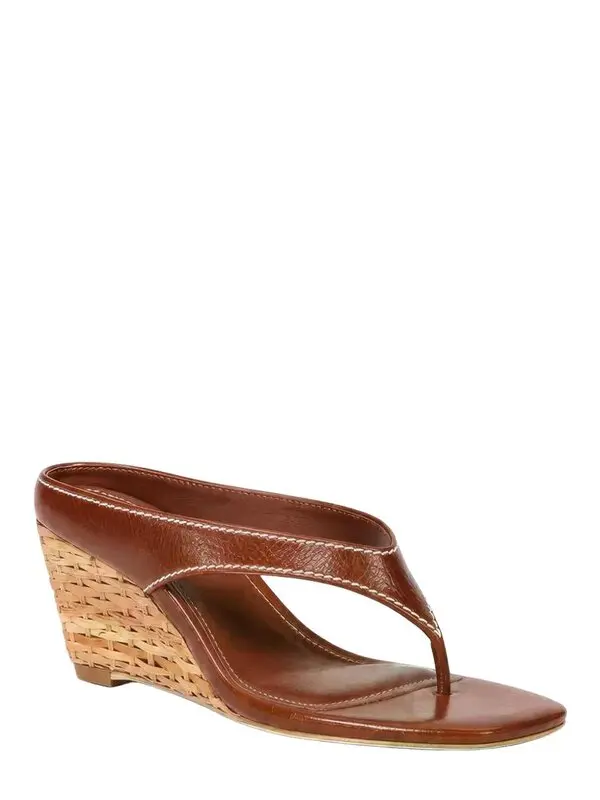 Simkhai Hazel Rattan Heeled Espadrilles - Brown