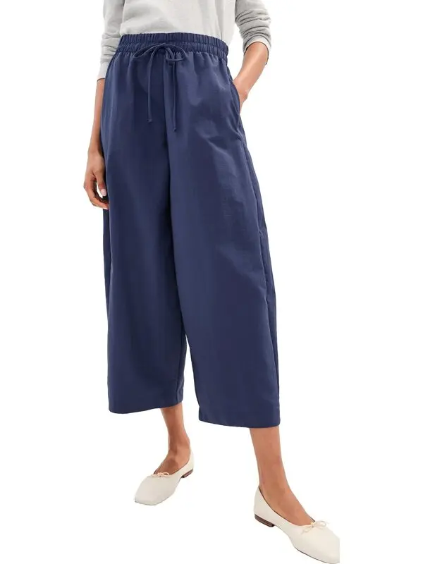 LE BOP Marcella Barrel Pants - Navy