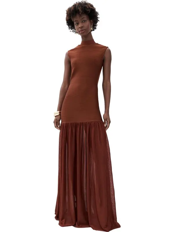 Retrofete Zosima Knit Dress - Cigar
