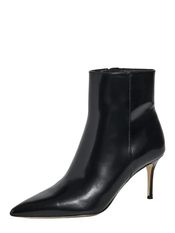 L'Agence Houston Ii Booties - Black Leather